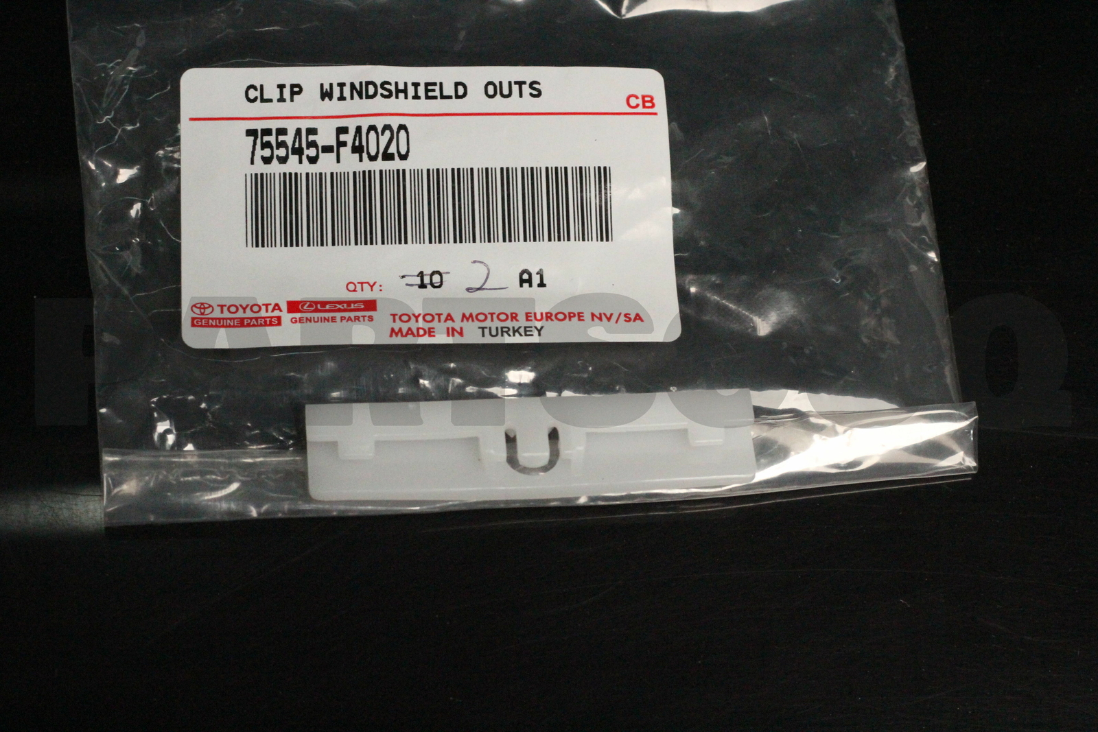 75545F4020 Genuine Toyota CLIP, WINDSHIELD 75545-F4020 | eBay