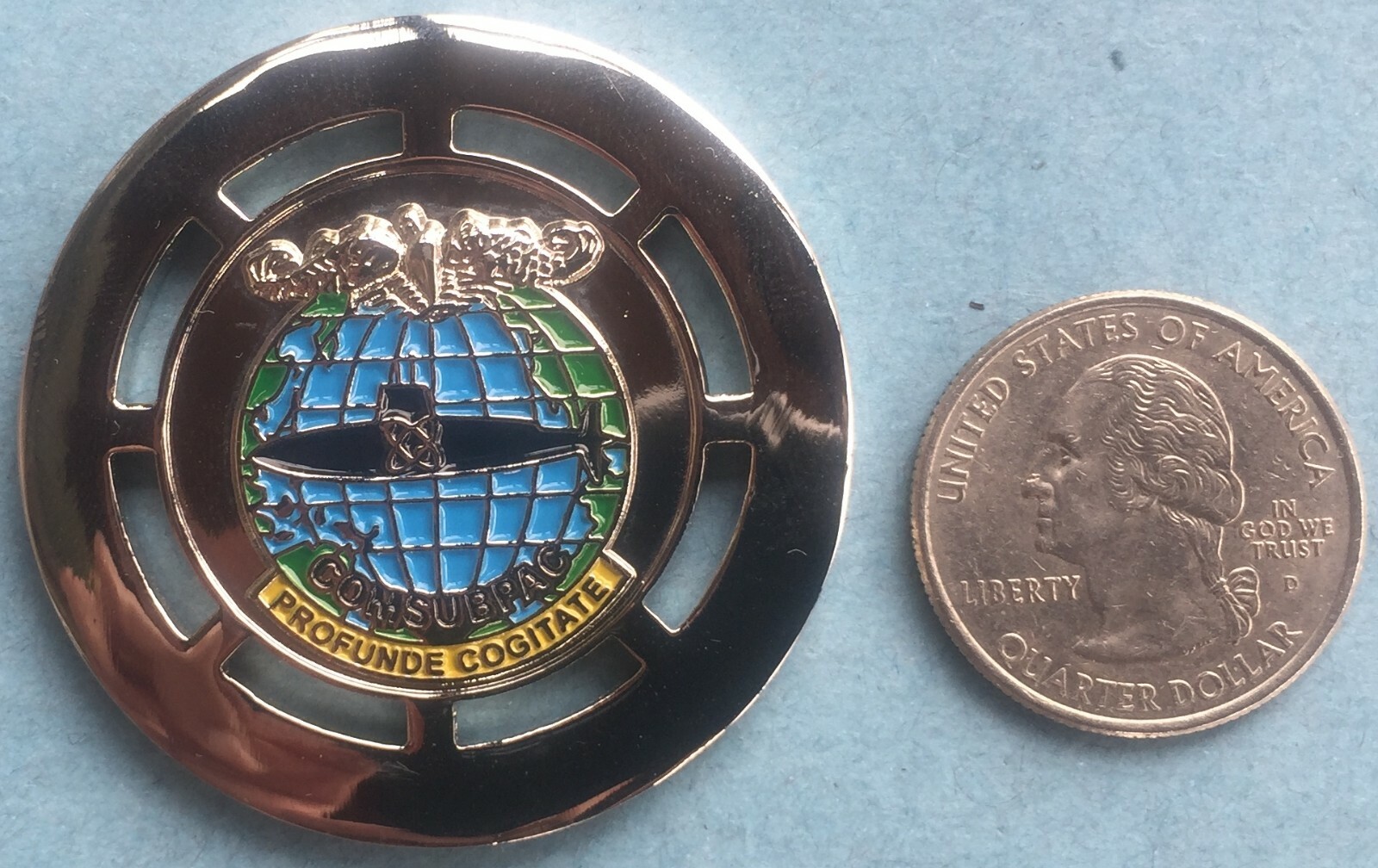 US NAVY CHALLENGE COIN - COMMANDER SUBMARINE PACIFIC (COMSUBPAC) CHIEF ...