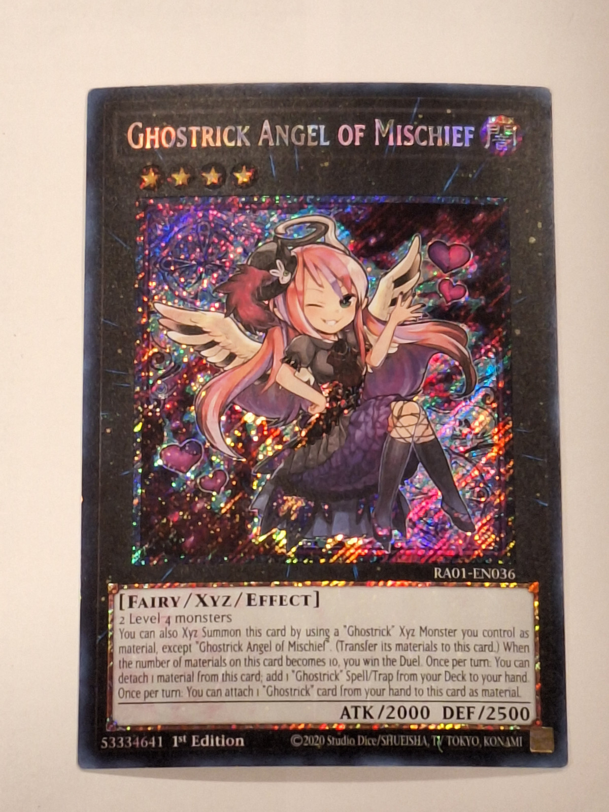 Ghostrick Angel of Mischief RA01-EN036 Secret Rare YuGiOh! Holo Foil ...