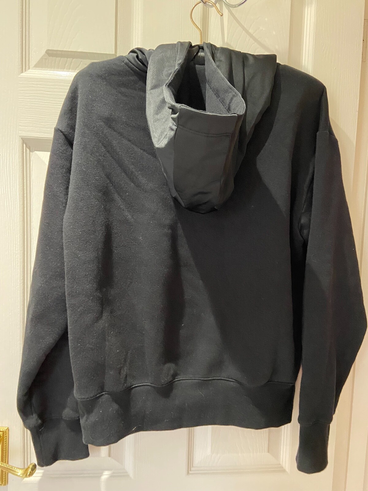 Black Hoodie with Satin Pocket & Hood Champion Sweats… - Gem