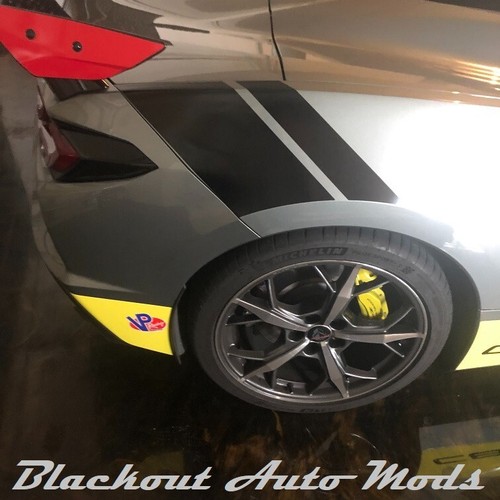 2020-2023 C8 Corvette Stingray Rear Quarter Hash Stripe Matte Black ...