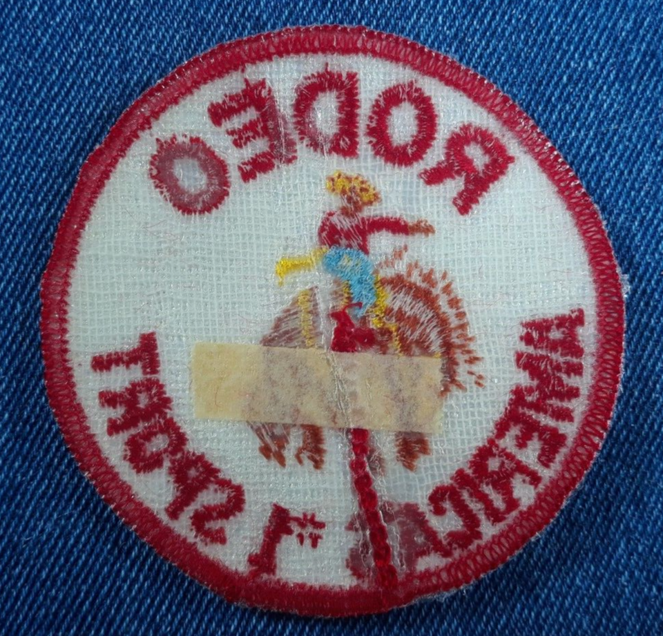 NOS 70s Original Vintage Rodeo America's #1 Sport 3" Patch Cowboy ...
