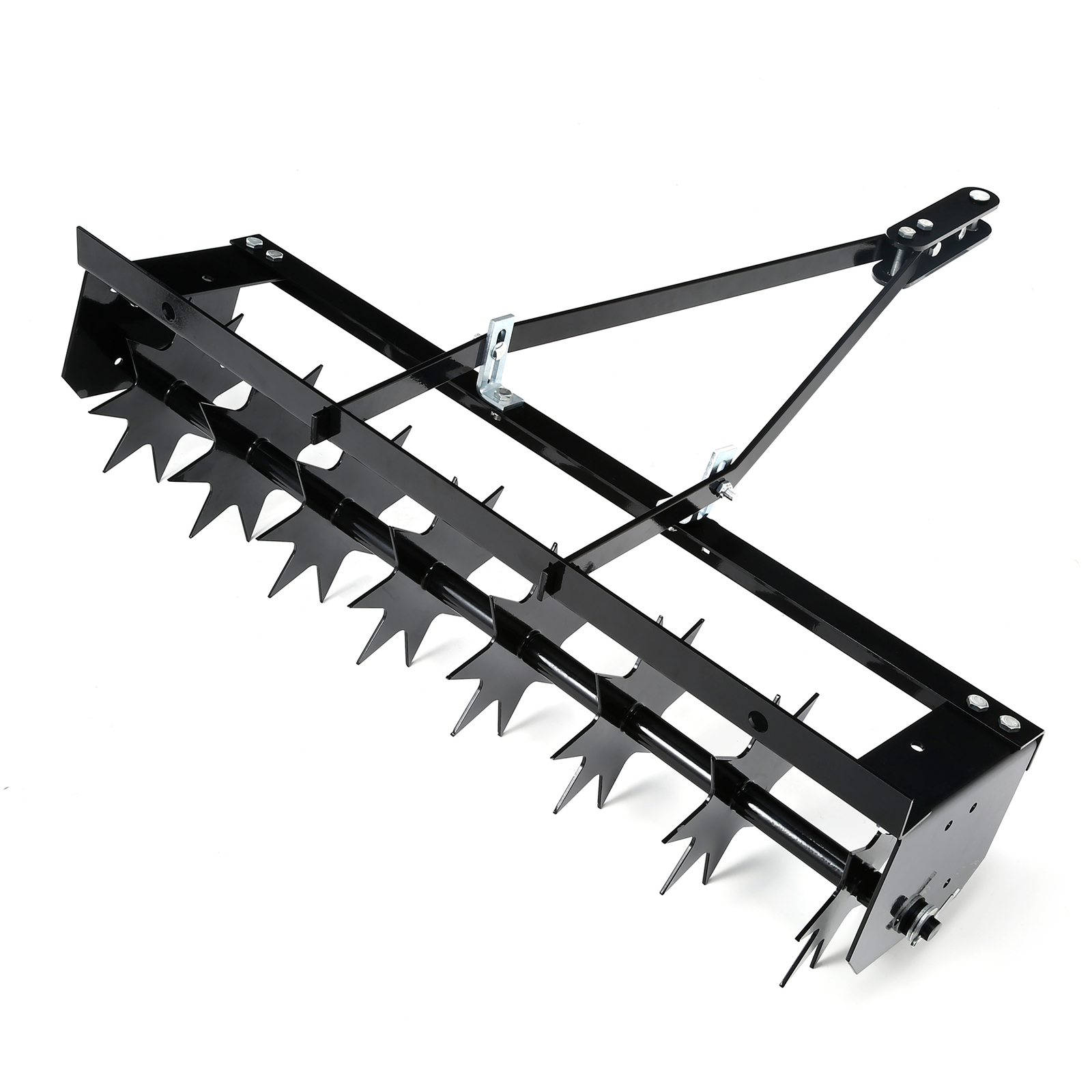 32" Tow Behind Spike Aerator Hitch to Lawn Tractor Mower Aerator/Seeder ...
