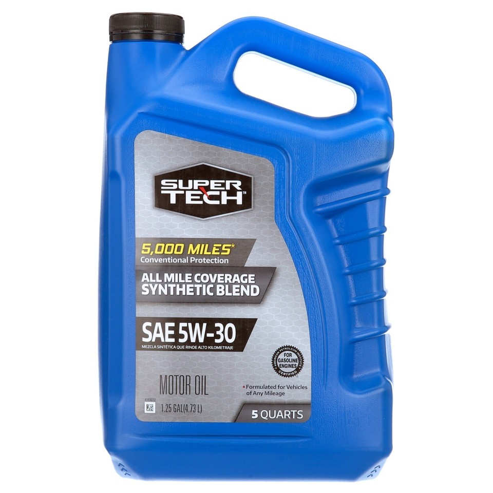 🔥COMBO 2 PACK🔥 Super Tech All Mileage Synthetic Blend Motor Oil SAE 5W ...