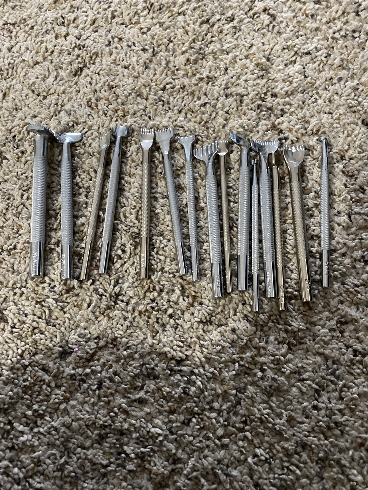 Vintage Leather Tooling Stamps CraftTool Lot Of 15 Edger Border ...