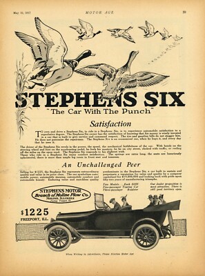 1917 Stephen Motor Ad: Moline Plow Co., Moline, Illinois - Stephens Six ...