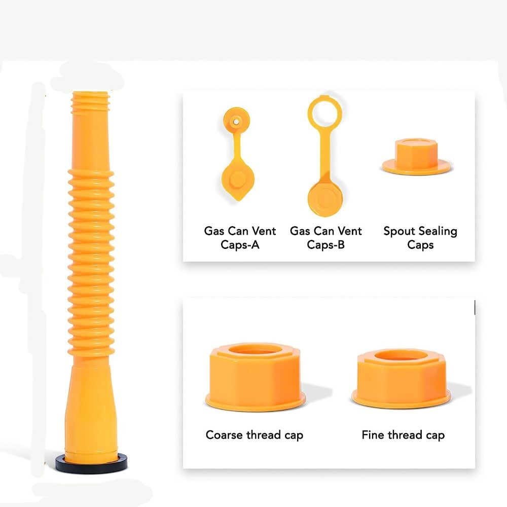 Thicker Gas Can Nozzle Gas Tank Nozzle Kit for Most 1/2/5/10 Gallon Oil ...