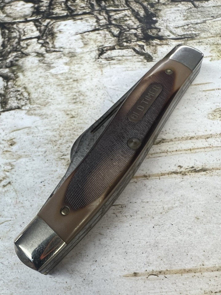 Schrade USA 8OT Old Timer Sawcut Delrin Long Pull Stockman Knife | eBay