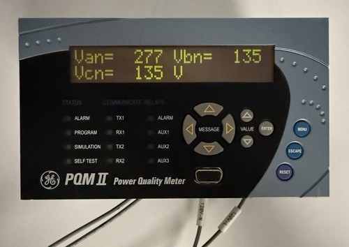 GE Power Quality Meter PQMII-T20-C-A 90-300 VDC 20 VA, 70-265 VAC 50 ...
