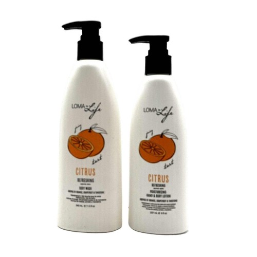 Loma For Life Citrus Body Refreshing Body Wash 11.5 oz & Moisturizing ...