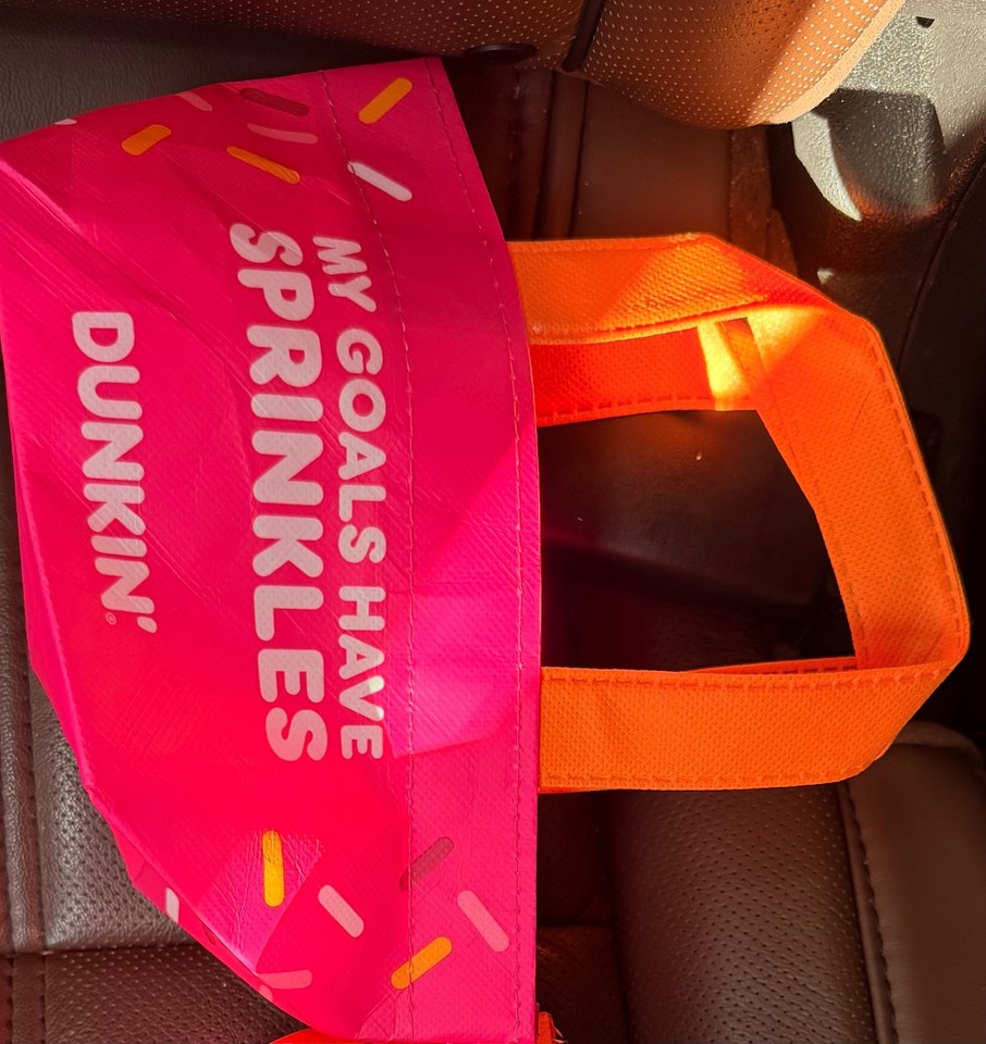 Dunkin Mini Tote Bag Pink And Orange Limited Edition Rare | eBay