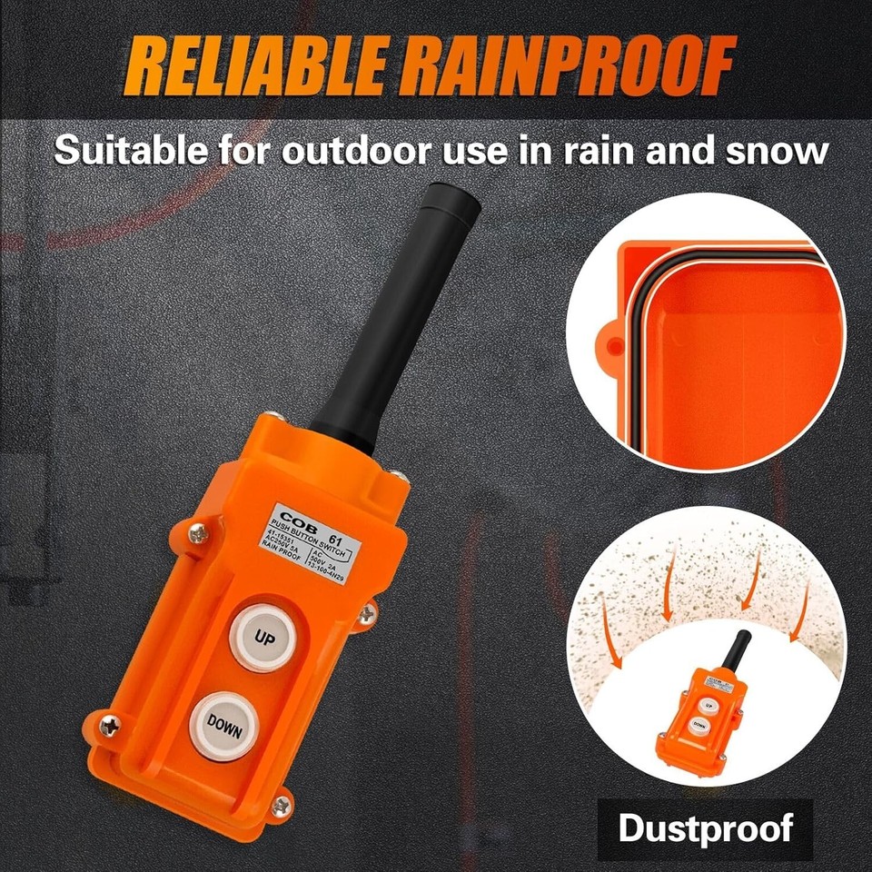 COB61 Crane Pendant Hoist Push Button Switch Rain Proof Truck Crane ...
