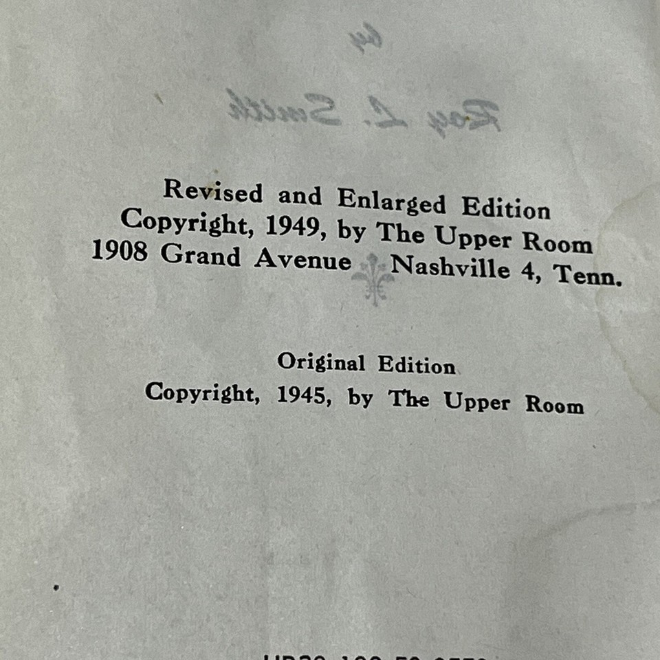 Vintage 1949 Pocket Emergency Rations Religious Booklet Roy L Smith ...
