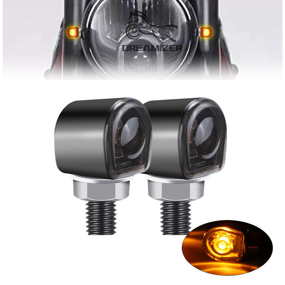 Motorcycle Mini LED Turn Signal Light Indicators Blinkers For Bobber ...