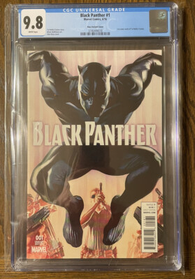 CGC 9.8 Marvel BLACK PANTHER 1 VARIANT 1:75 ALEX ROSS COLOR 1ST ZENZI ...