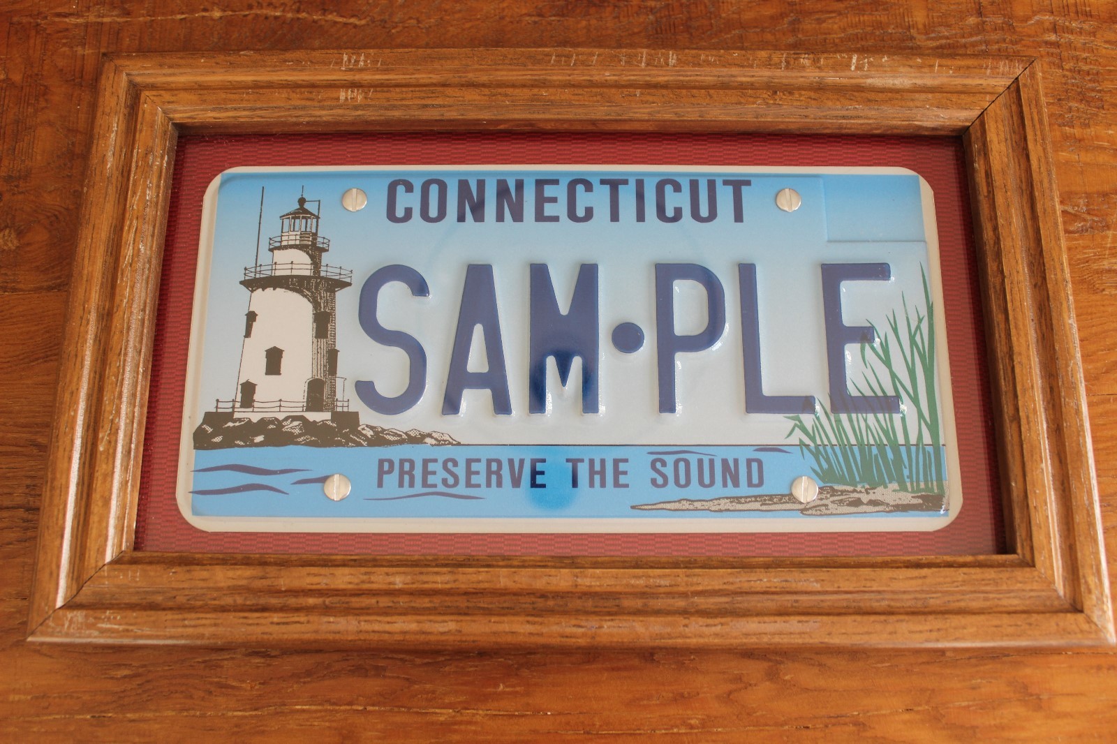 Connecticut Preserve The Sound License Plate SAMPLE Framed CT | eBay