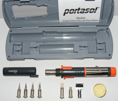 Portasol Butane Gas Soldering Irons Iron , Kit Set Tips Spares ...