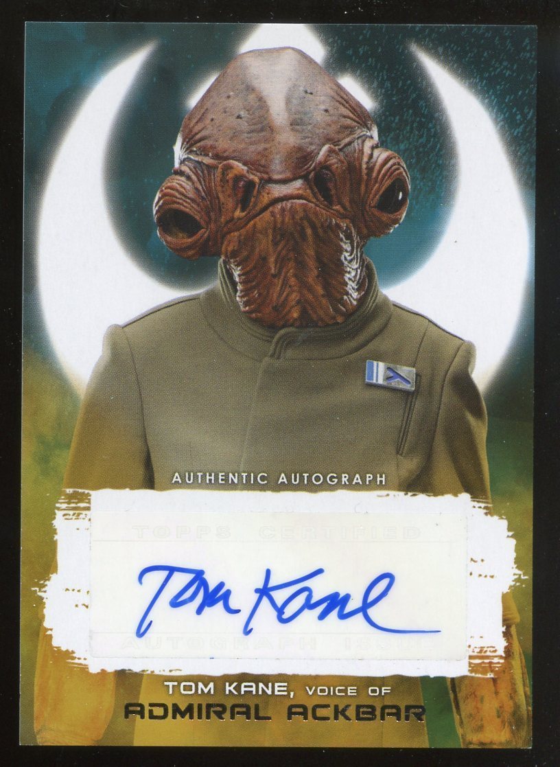 2018 Topps Star Wars The Last Jedi Series 2 GOLD AUTO/Autograph - TOM ...