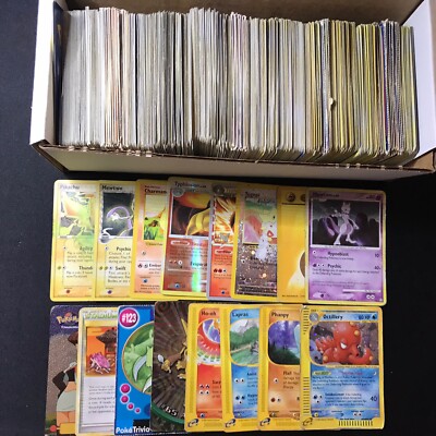 Huge Collection Bulk Lot of 600+ Pokemon Cards Mixed WOTC-XY Vintage HP ...