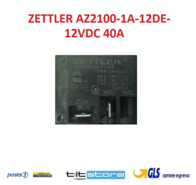RELE' ZETTLER AMERICANO AZ2100-1A-12DE-12VDC 40A 155 Ohm | eBay