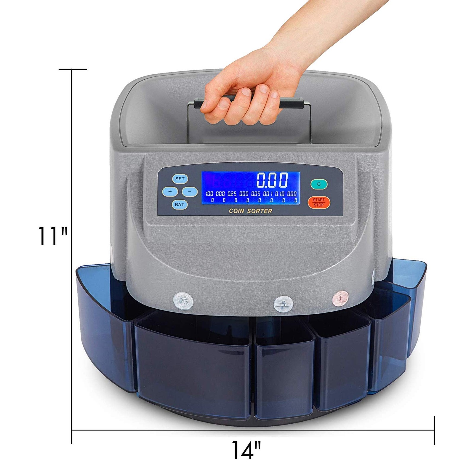 Electronic USD Coin Sorter and Counter with LCD Display, Sorts 270 ...