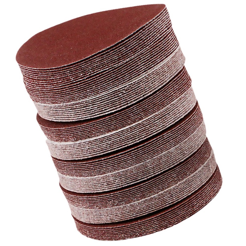 100 Pcs Polishing Sander Sheets Metal Sandpapers Round Wood Grinding ...