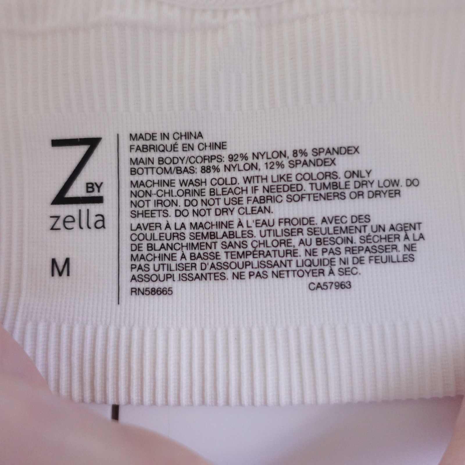 Zella Women's Ribbed Seamless Longline Bralette Cream Size M | eBay