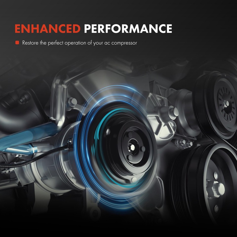 A/C Compressor Clutch Kit w/4-Groove Pulley for Chevy Spark 2009-2015 1 ...