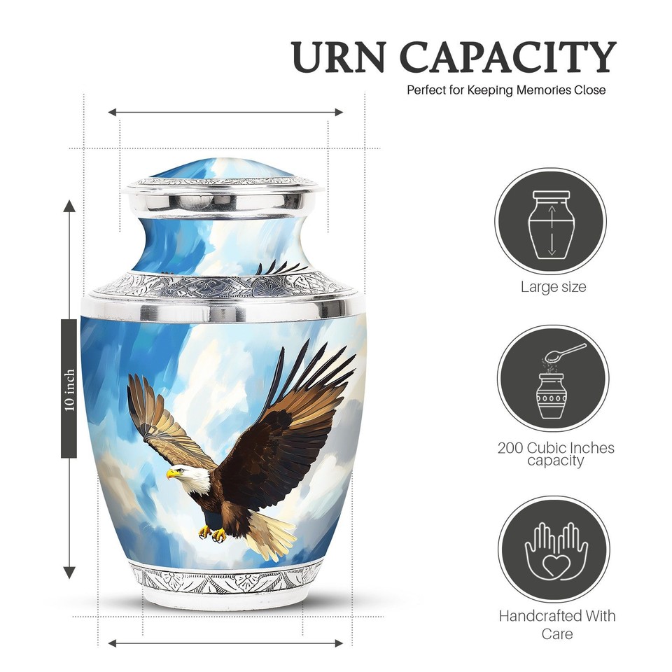Celestial Eagle Burial Urns for Ashes Adult Dad, Large Urn (10 Inch) | eBay