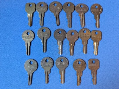 17 brass HUDSON keys, entry, padlock, security | eBay
