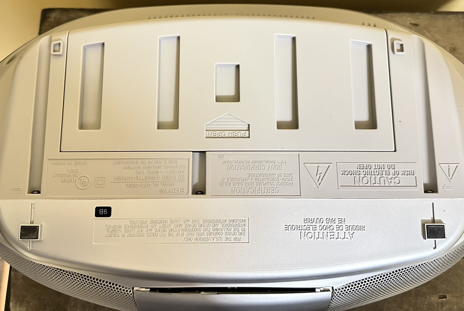 Sony CFD-S350 Portable Cassette Boombox - Silver for sale online | eBay