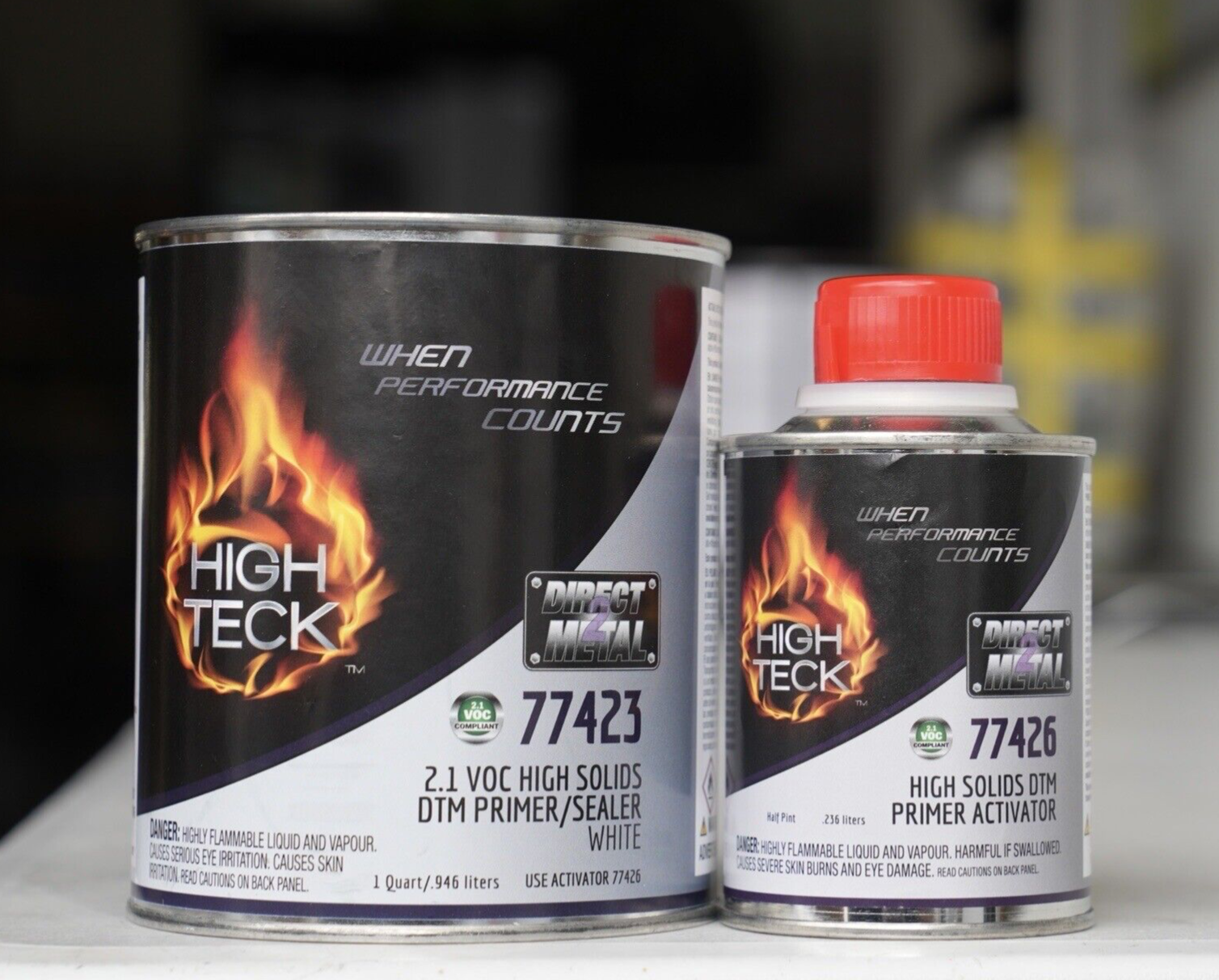 High Teck 77423 2K High Solids DTM Primer/Sealer WHITE QUART Kit w ...