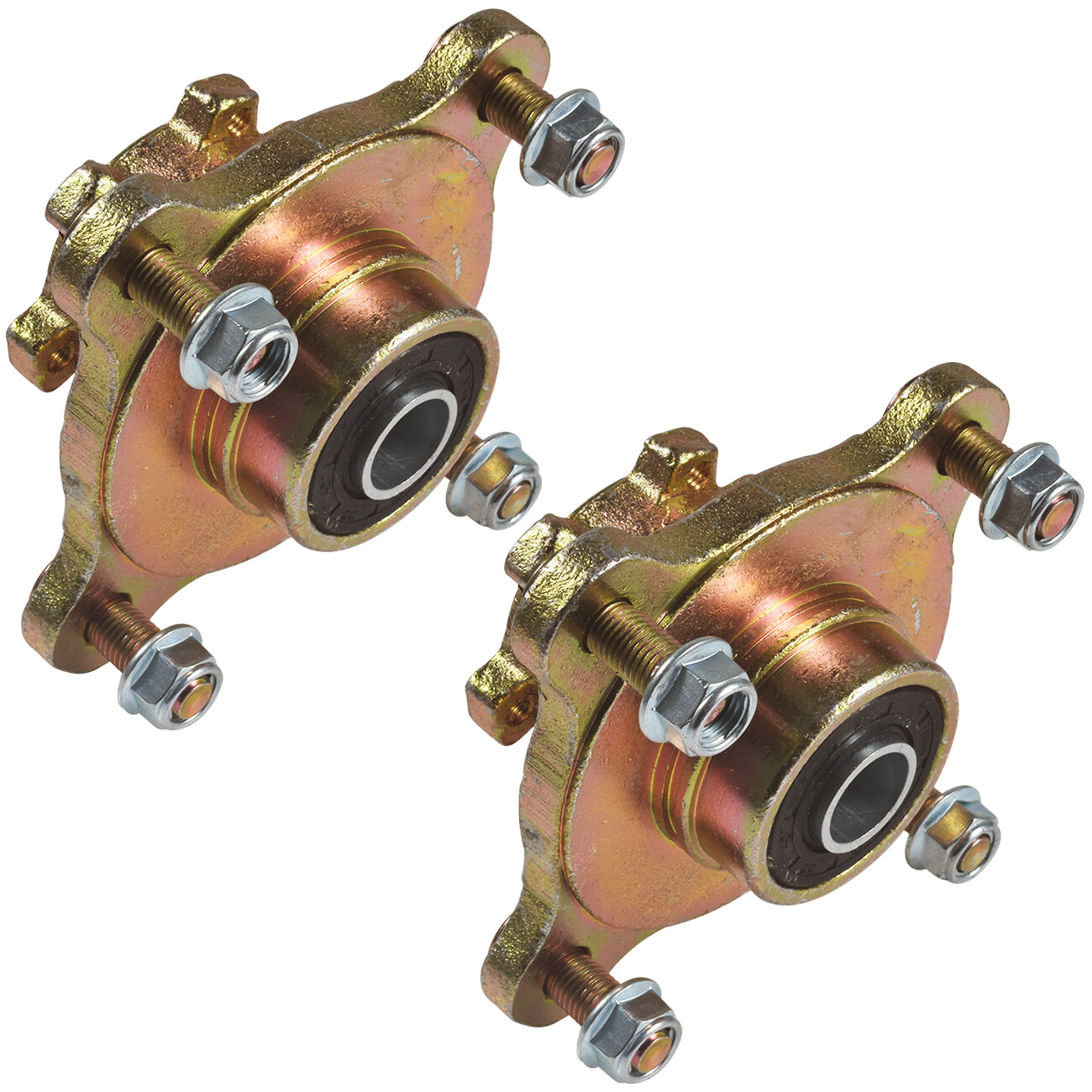 2x 4 Stud Front Wheel Rim Bearing Axle Hub For 125cc 110cc Quad Bike ...