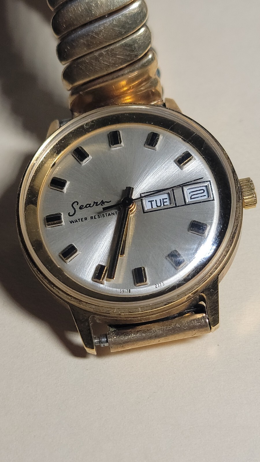Vintage Sears Mechanical Wind up Men Watch 39178 2773 - Gem