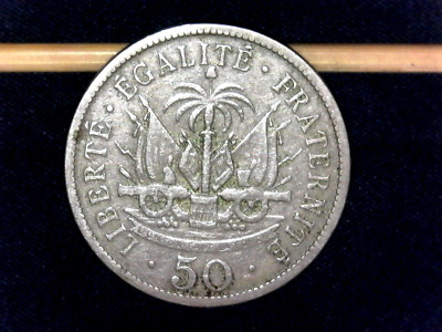 HAITI - President Pierre Nord-Alexis - 50 Centimes 1908 - Km-56 ...