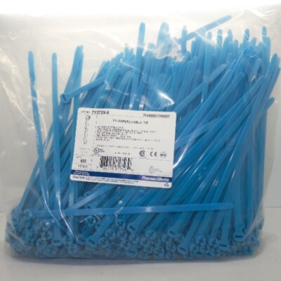 Pack of 500 Blue Thomas & Betts Ty-Rap High Performance Nylon Cable Tie ...