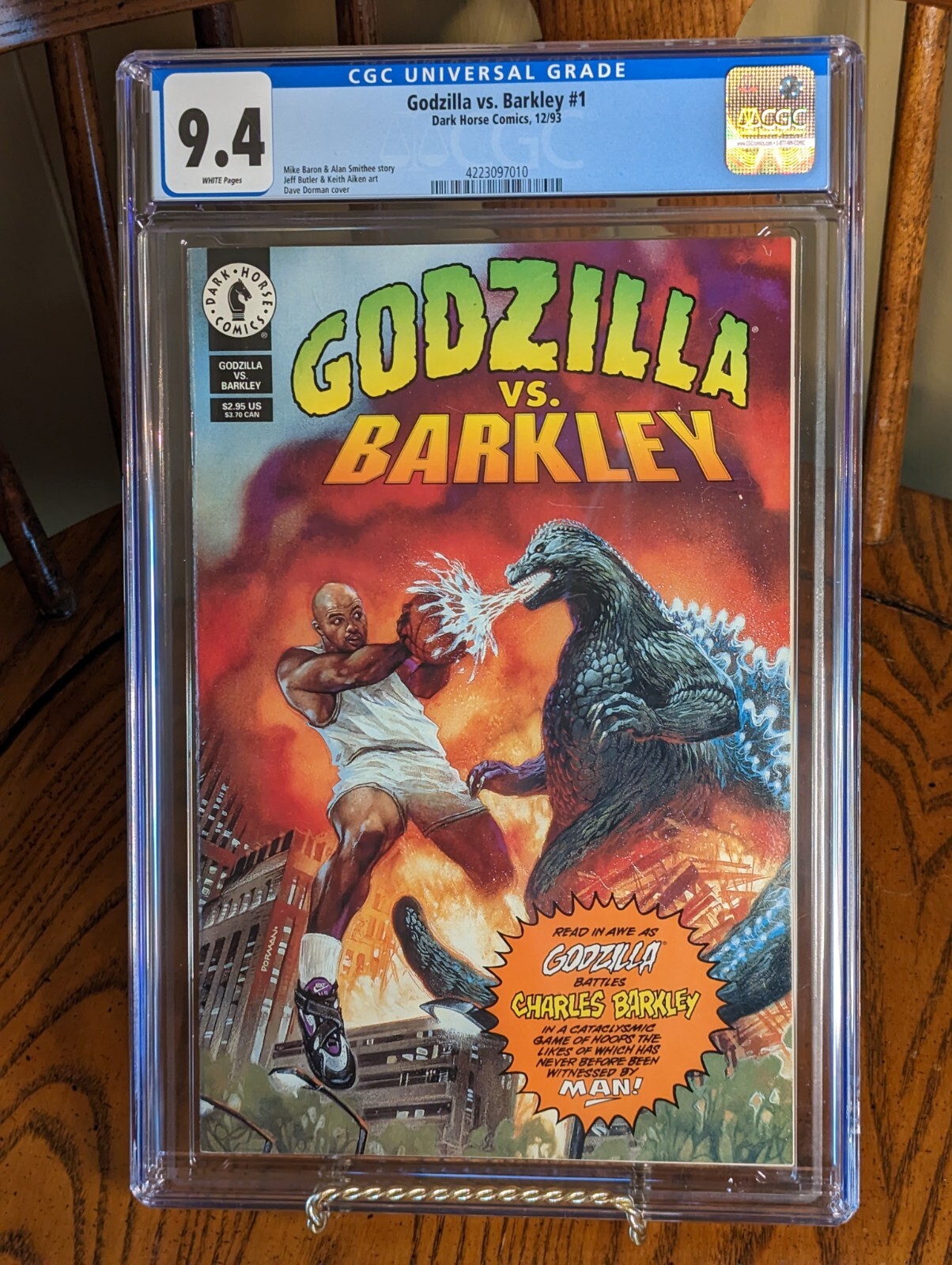 1993 Godzilla vs Barkley - #1 Dark Horse - 9.4 CGC - Estate Sale | eBay