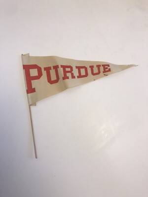 Vintage 1950s Purdue University Mini Pennant Banner Flag Ncaa Hard To ...