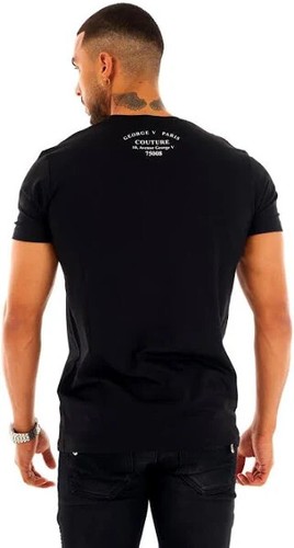 Avenue George V Paris Joker T-Shirt Rhinestone Men's Black Fitted Tee ...