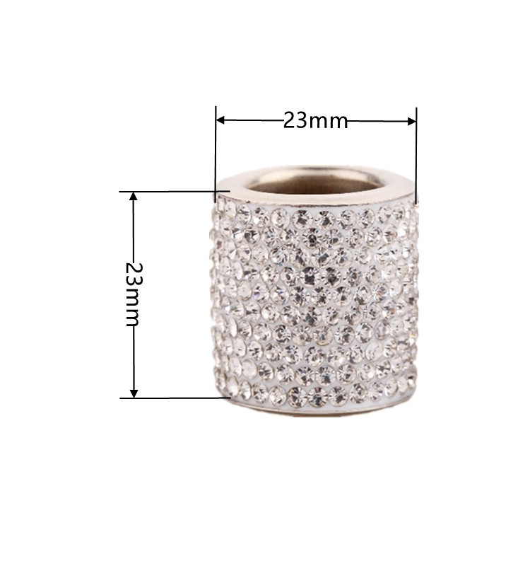 2Pcs JDM DAD Diamond Crystals Head Rest Ring Luxury Car Seat Pillow ...