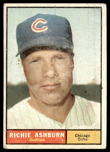 1961 Topps Richie Ashburn Chicago Cubs #88 | eBay