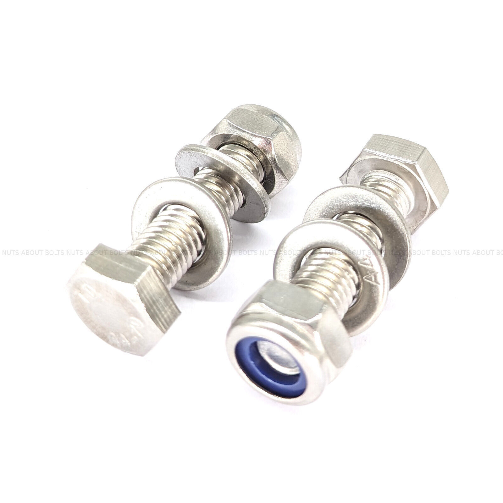 M10 A4 Stainless Steel Marine Grade Bolts Nyloc Locking Nut Washers Set ...
