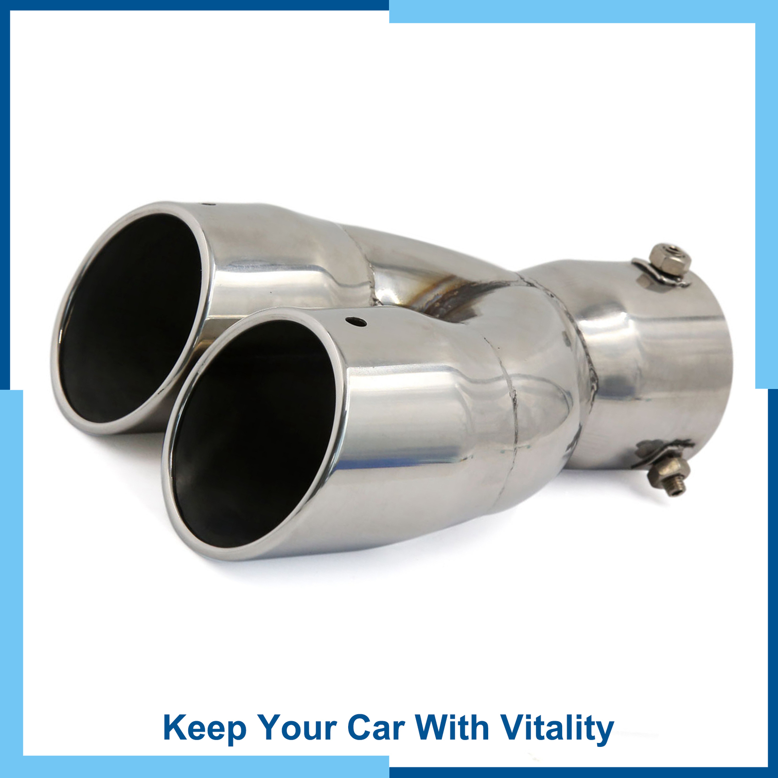 Universal Pack (1) 3" Inlet Dia Double Row Stainless Steel Exhaust ...