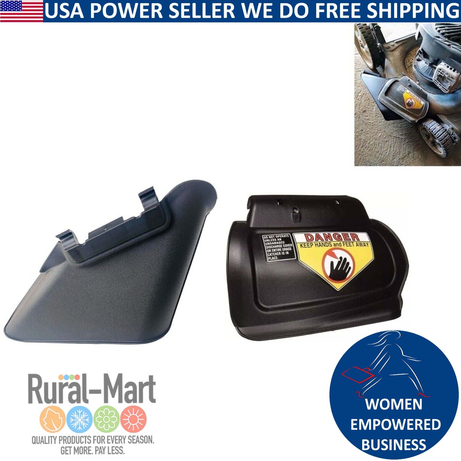 Side Discharge Chute 731-07486 & Mulching Plug 987-02516A Combo Durable ...