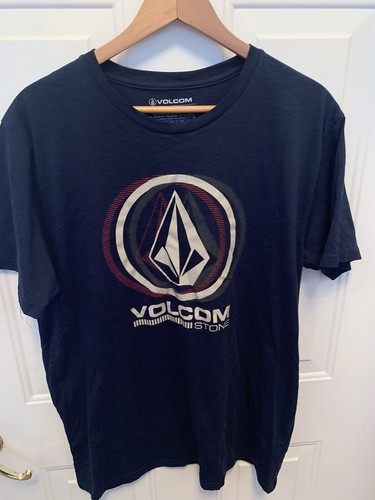 Volcom T Shirt Men's XL - Navy/Black With Logo | eBay