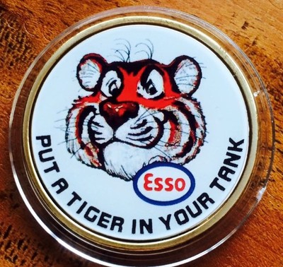 Esso Tiger In Tank Petroleum Petrol Collectable Challenge Coin Finished ...