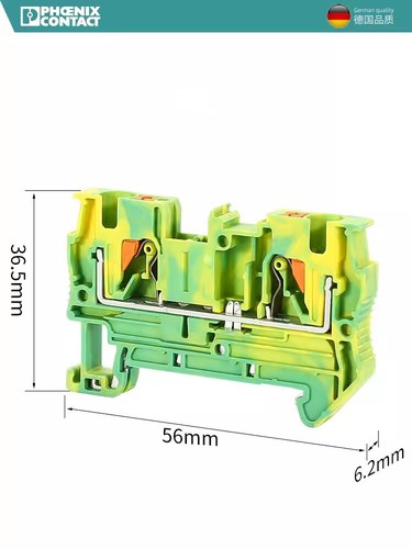 50pcs Phoenix PT 4-PE 3211766 Straight-in Yellow-green Grounding ...