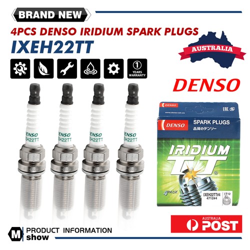 OEM Denso (4712) IXEH22TT Iridium TT Spark Plug - Set of 4 GENUINE | eBay