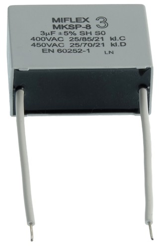 Capacitor Engine 3µF MKSP-8 3uF 450V Wires start-up/Permanent Sh | eBay ...