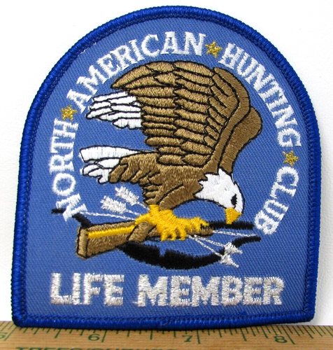 Vintage North American Hunting Club Life Member Jacket Patch Eagle B | eBay